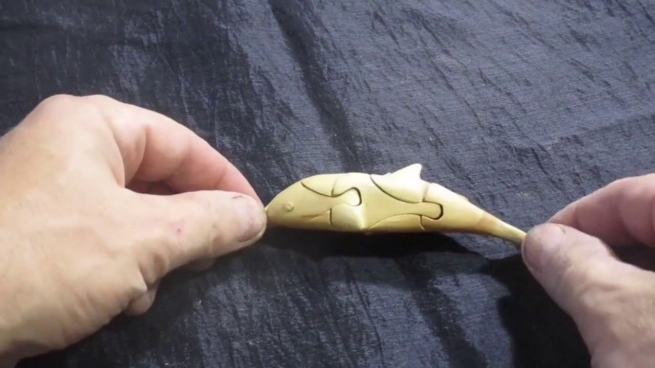 Деревянный 3Д пазл дельфин. #выпиливаниелобзиком