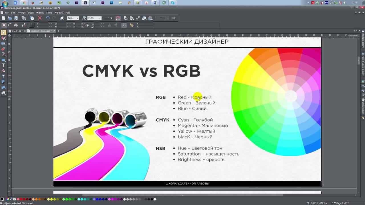 Курс Графический дизайнер, урок 7. Цвет и его варианты в дизайне.