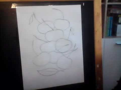 Рисуем яркие вишни