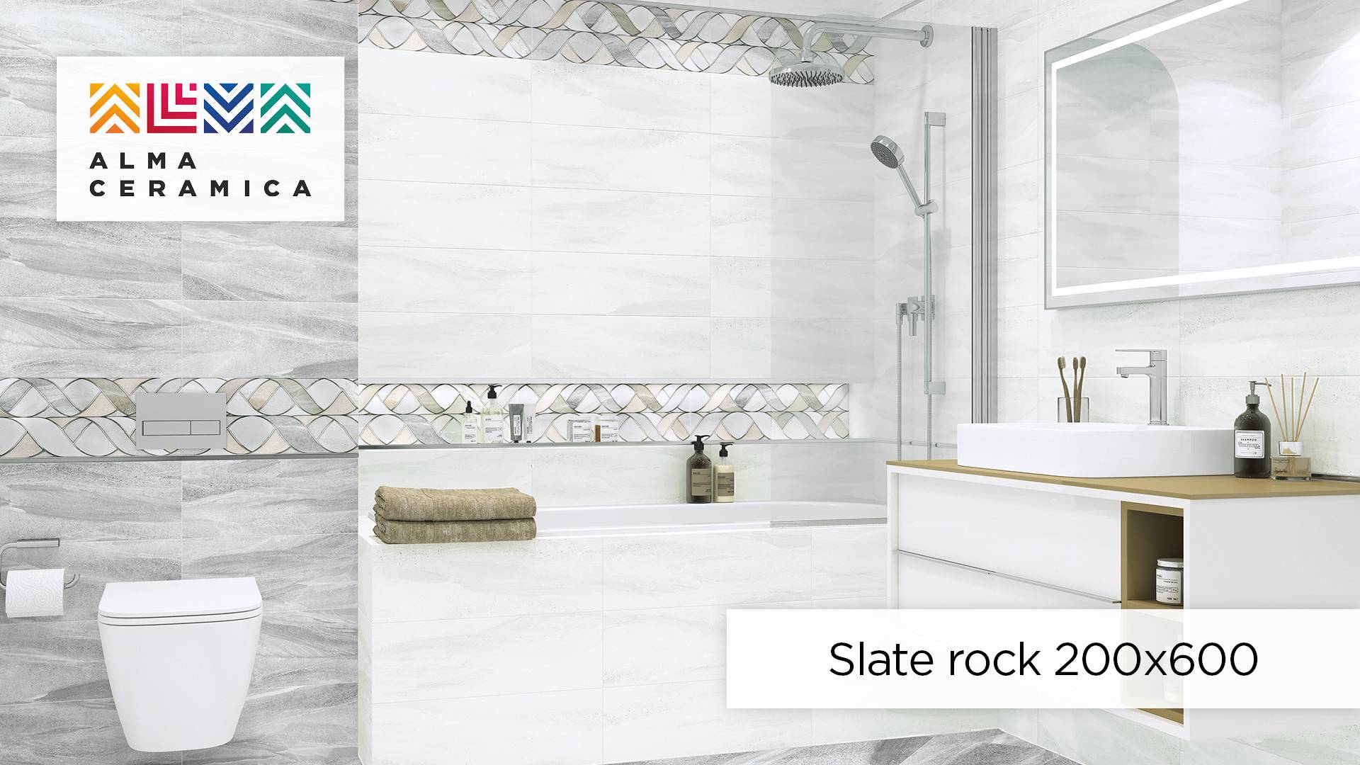 Slate Rock от Alma Ceramica — Живая Текстура Камня и Эффектный Декор