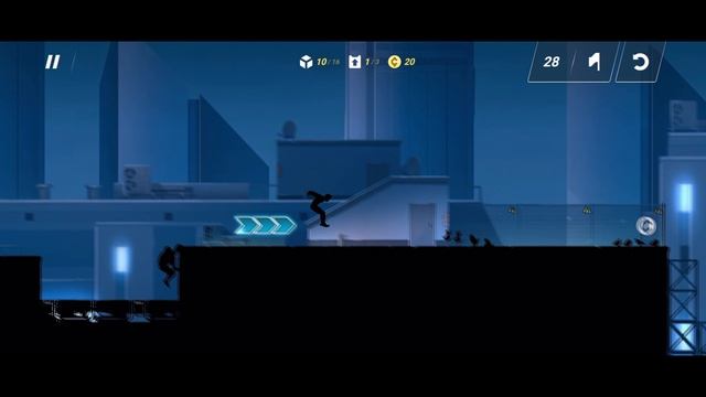 Прохождение мобильной игры Vector | Хардмод режим | Офисный район | 1-9 уровень