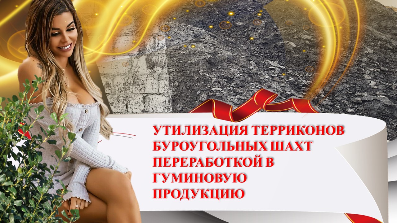 Утилизация пород терриконов буроугольных шахт переработкой в гуминовую продукцию