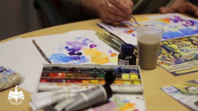 1941-1945 Блокада
Видеоурок "Снятие блокады. Всенародное ликование" техника-акварель, темпера