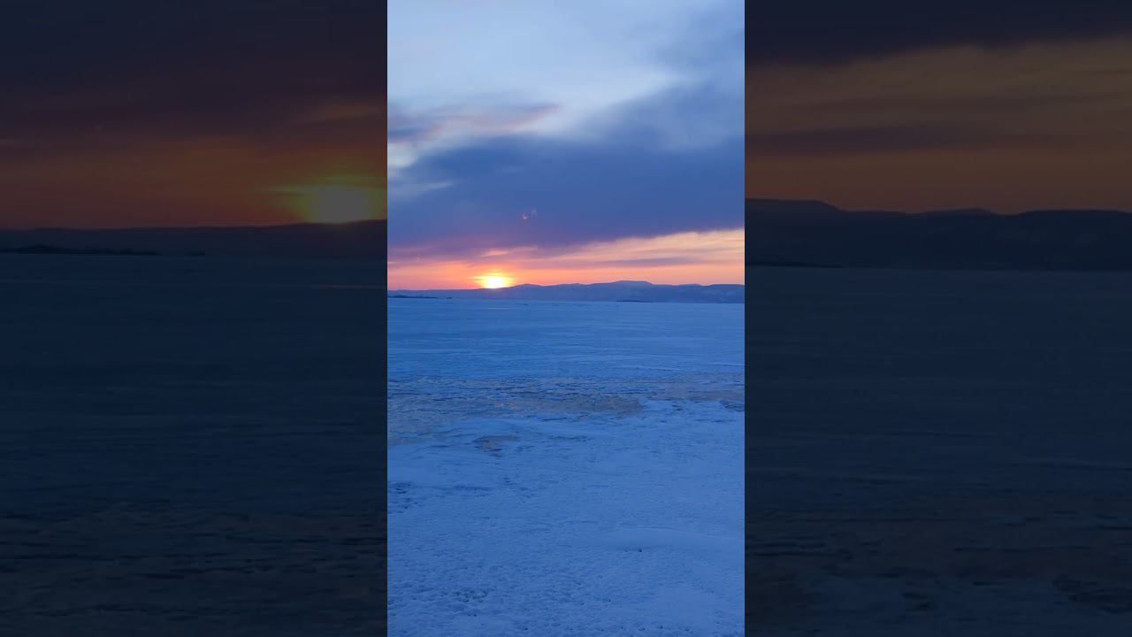 На Байкале гоняем на аэролодке на закате