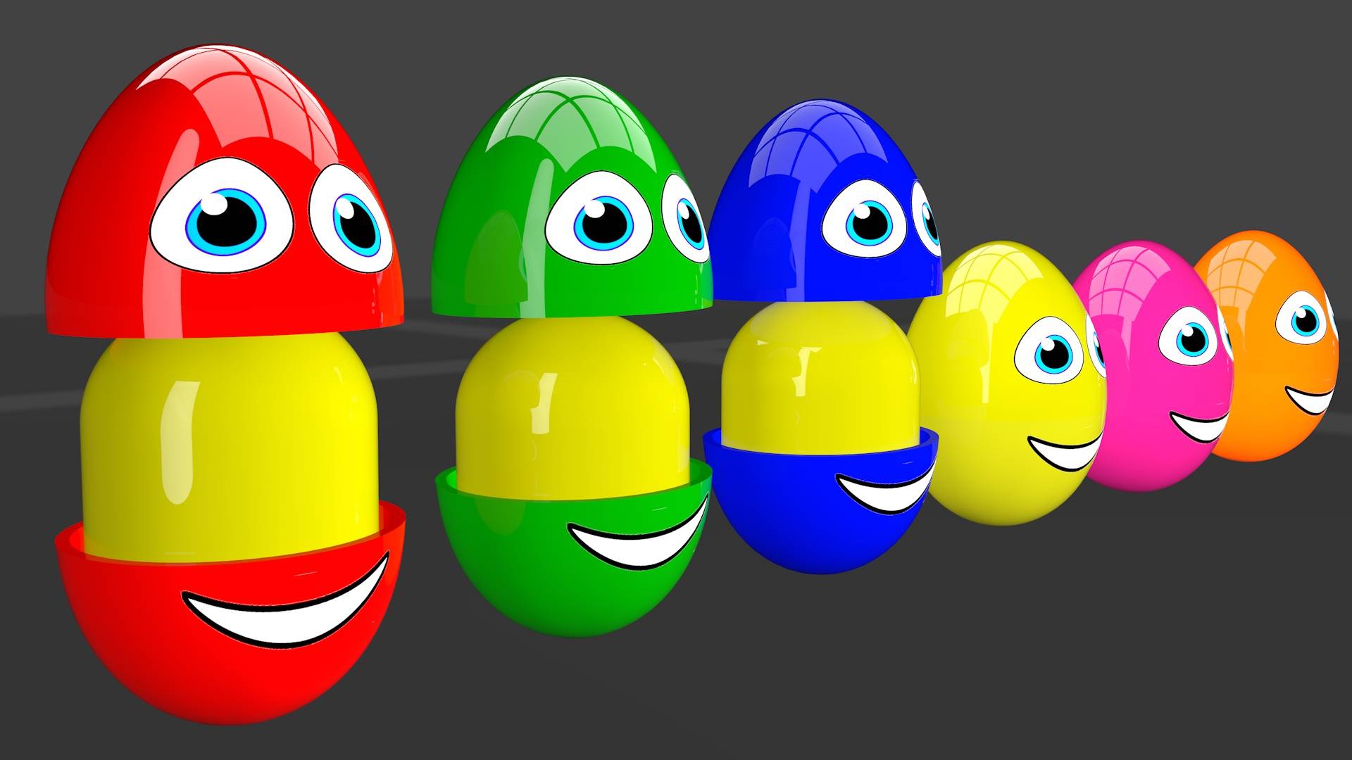 Мультик для детей, весёлые киндер сюрпризы, учим цвета на английском языке