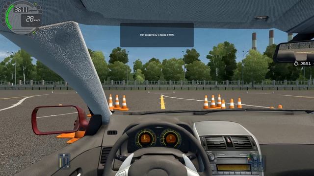 City Car Driving | спецподготовка | обычный - тоннельные ворота задним ходом | Logitech G29