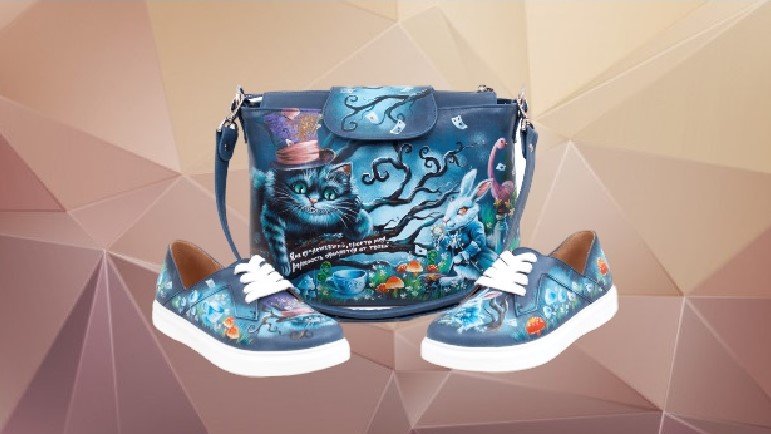 Сатчел и слипоны "Чешир на ветке" Pelle-Volare