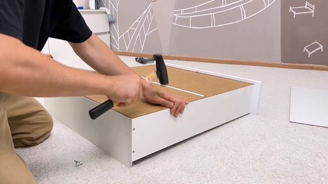 Сборка прикроватных ящиков для детской кровати Дом кроваток