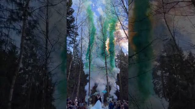 Комбинированный цветной дым в Москве