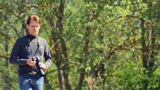 На съёмках природы.