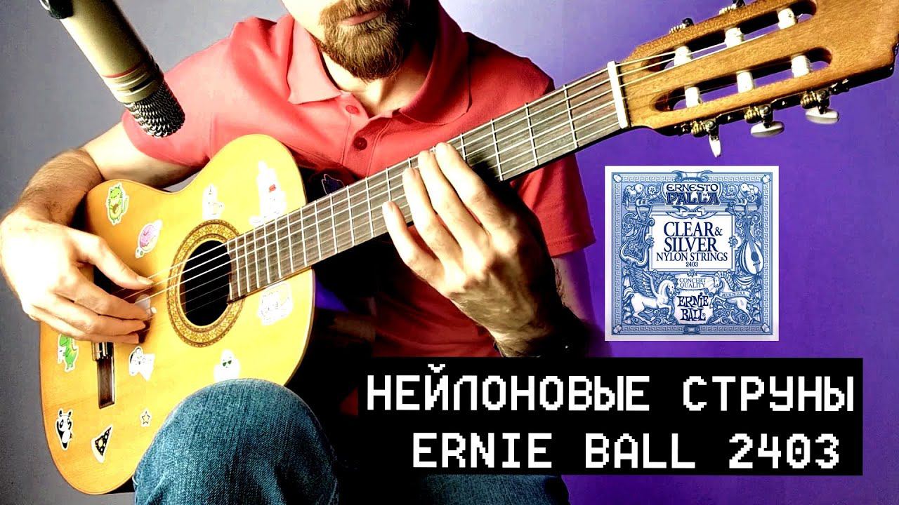 Нейлоновые струны ERNIE BALL 2403 (посеребренная медь и прозрачный нейлон)