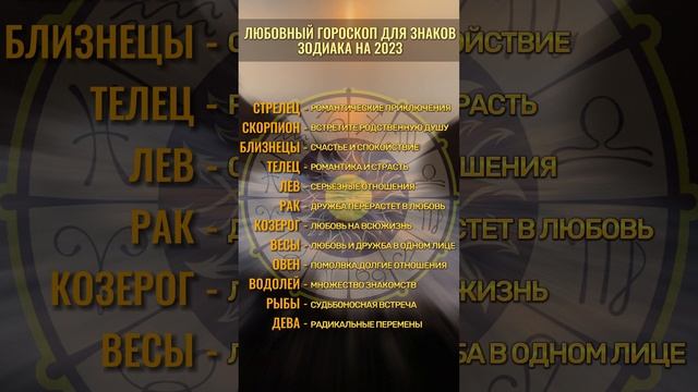 ⭐️Любовный гороскоп для знаков зодиака на 2023⭐️