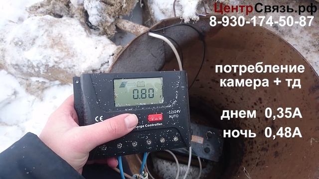 Солнечная батарея 300 Вт  и видеонаблюдение на полной автономии