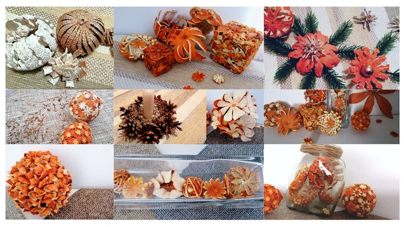 12 необычных поделок из цитрусовых корок. DIY 2021 год