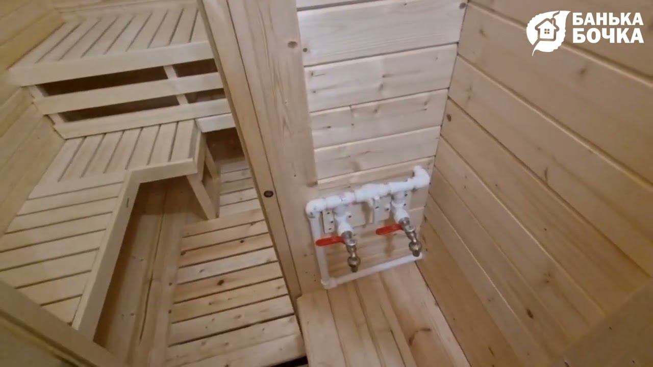 Система 3-х (трех) кранов в бане-бочке, доп. опция