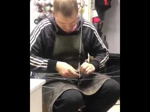 В процессе сборки зонта. Мастерская Александра.