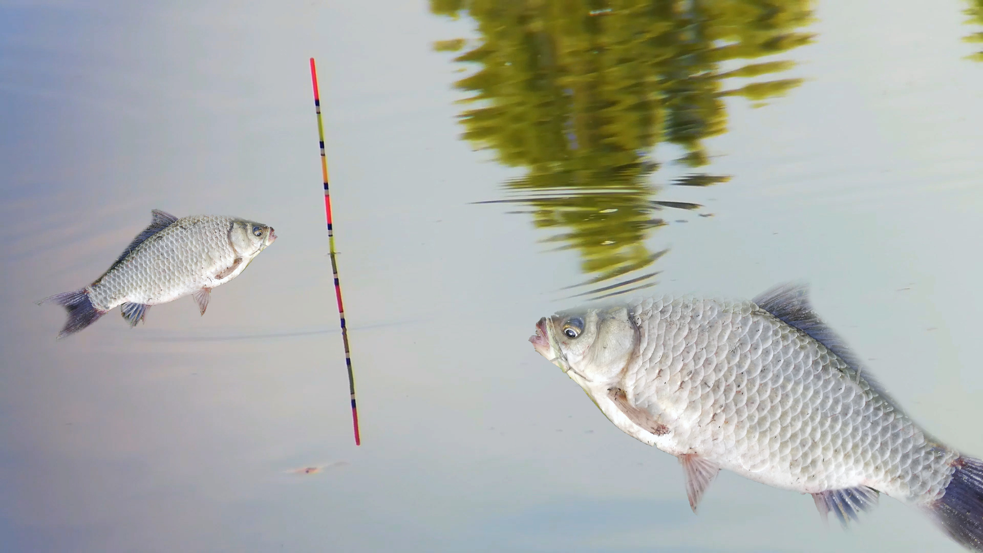 Поклевка карася на поплавочную удочку!