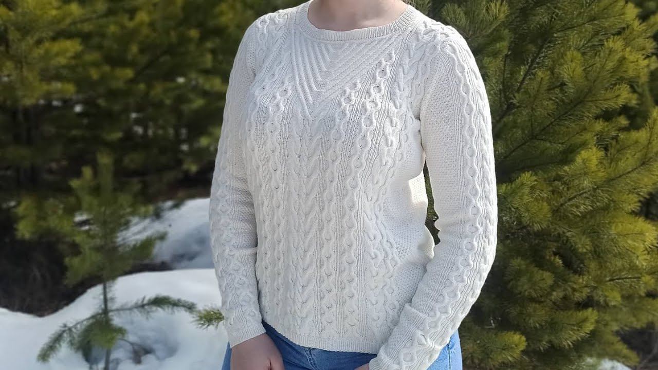 Джемпер Белый шоколад готов . Разбор модели.