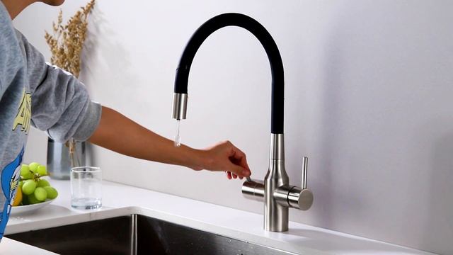 Смеситель для кухни под фильтр с гибким изливом SALIX