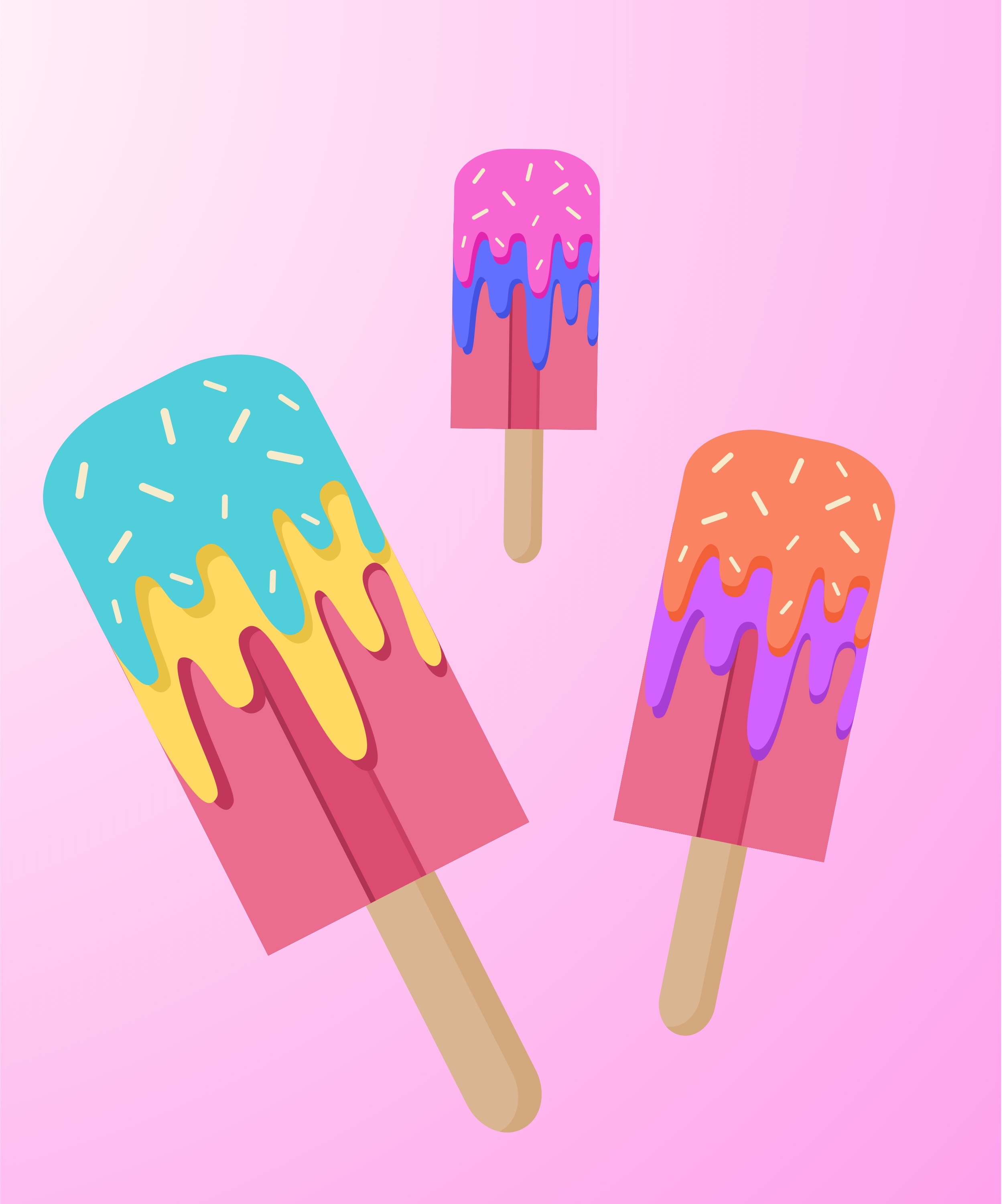 Процесс в Vectornator  - мороженное