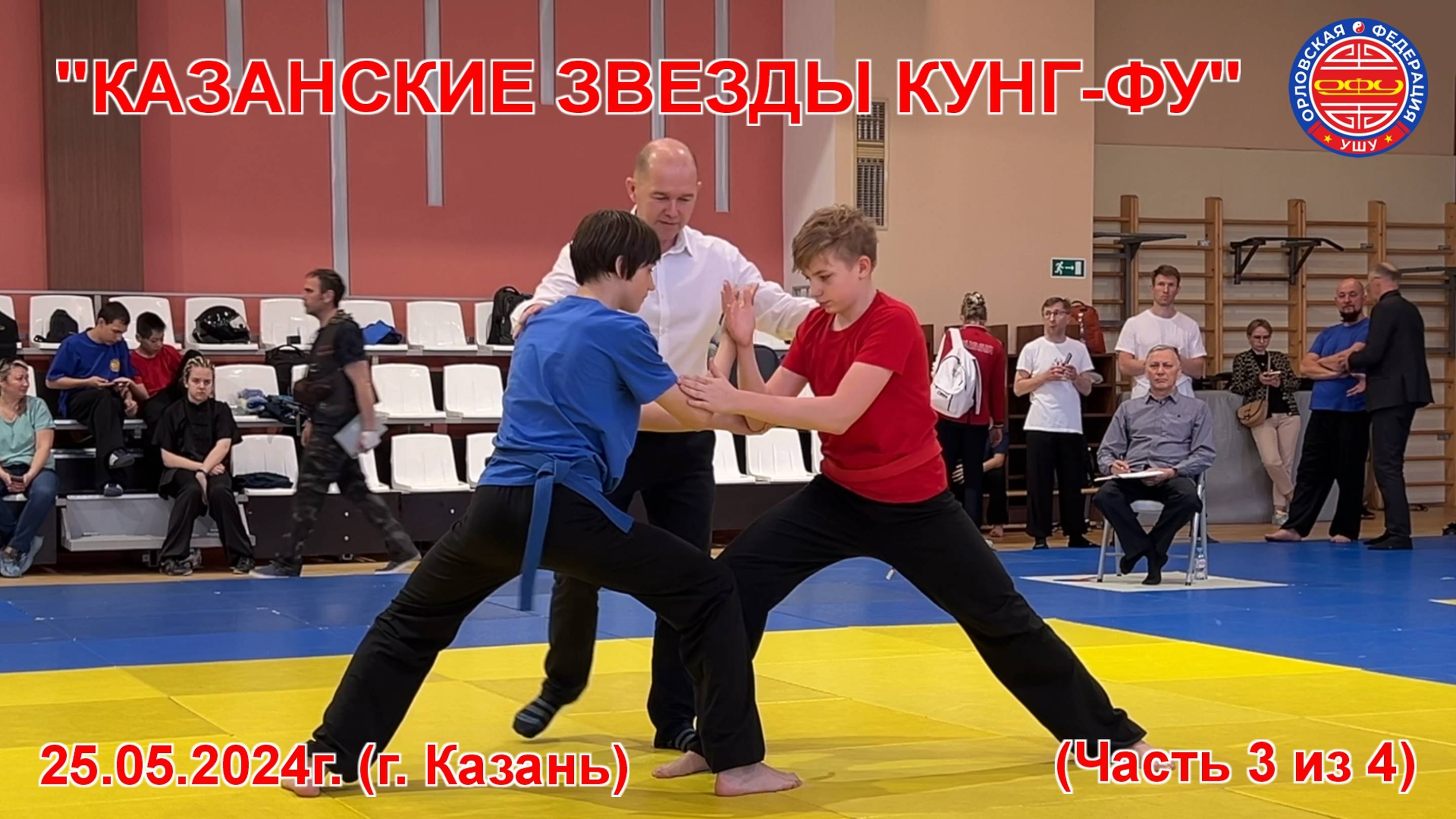 "Казанские Звезды Кунг-фу" 2024 года (часть 3 из 4). Поединки "Туйшоу" (юноши, юниоры)