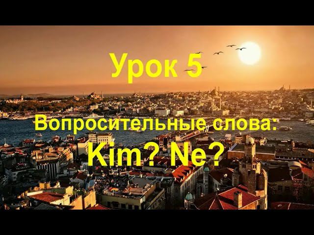 Турецкий язык. Урок 5. Вопросительные слова "kim" и "ne".