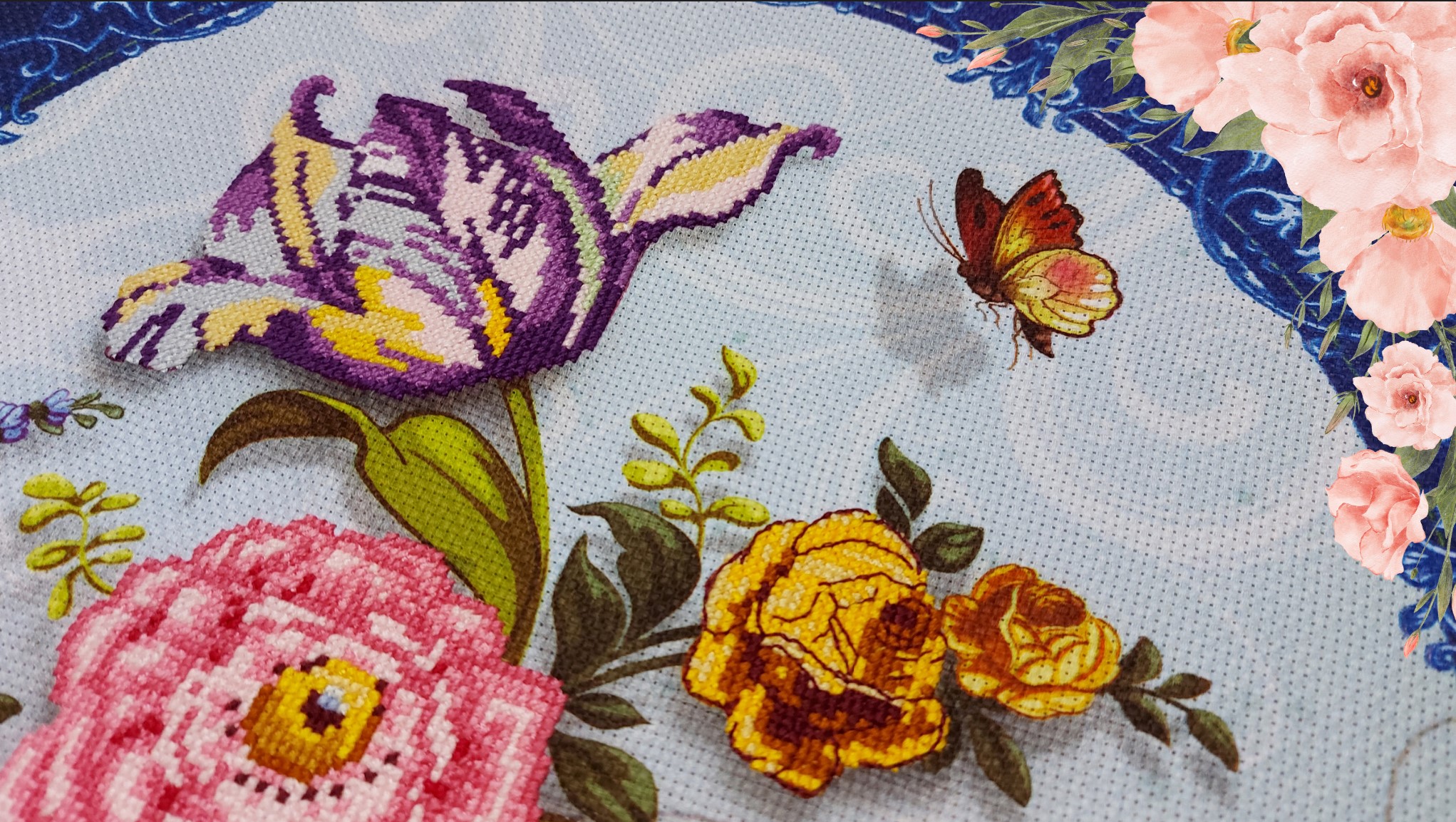 Наволочка декоративная Вышивка крестом