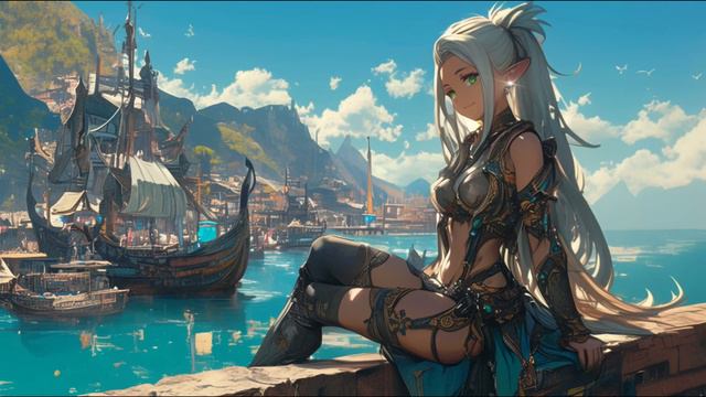 Celtic music - 056 - Relaxing Medieval Music–Elf in the harbor, peaceful ambience. Celtic Music. - A