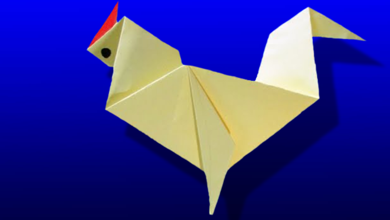 ОРИГАМИ ЛЕГКО: Петушок