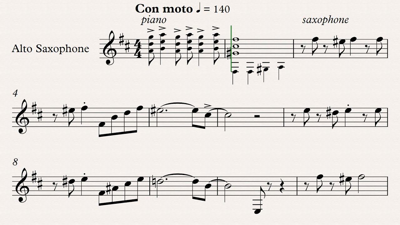 Б.Миллер "Bernie's Tune" видео-минусовка и ноты для саксофона-альта, темп 140
