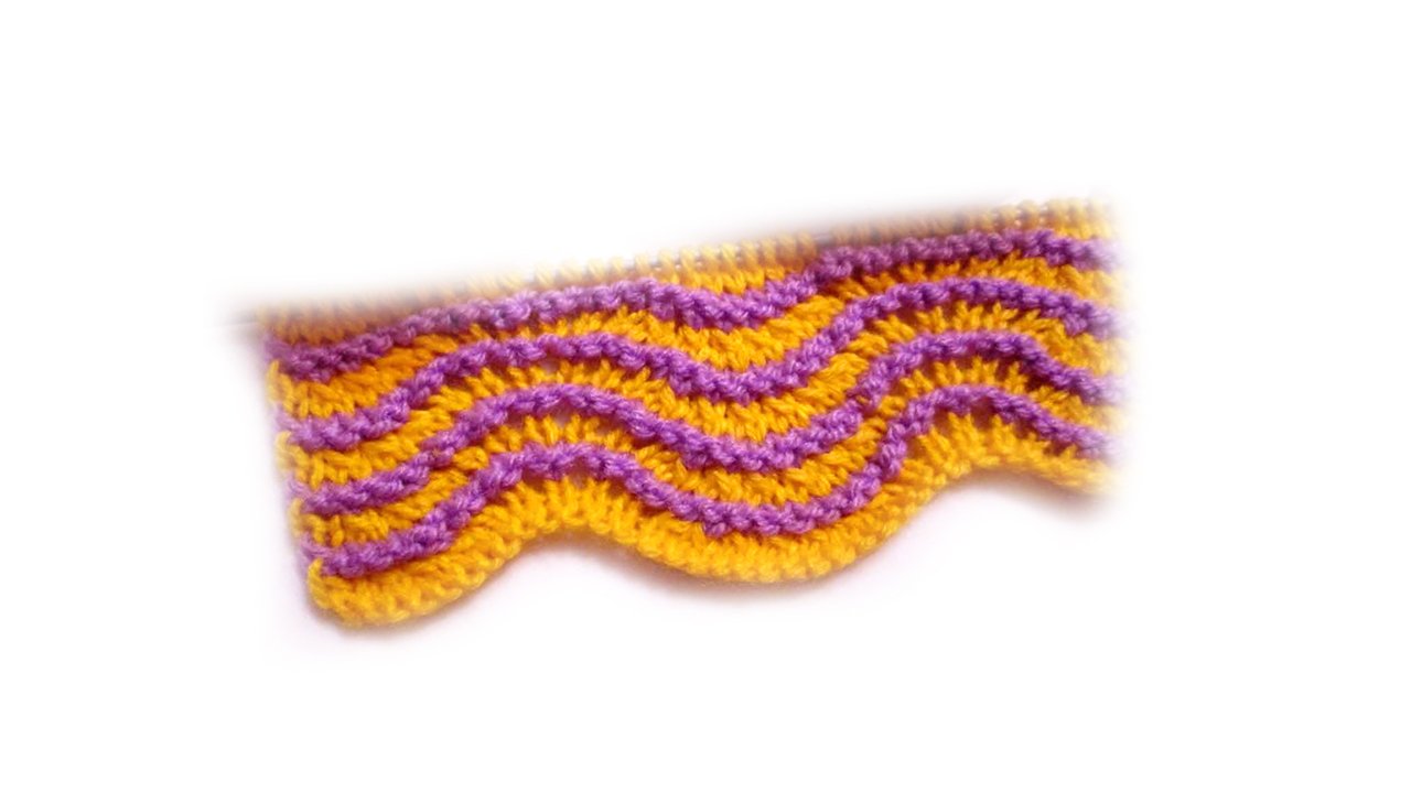 Узоры спицами цветные волны Василиса