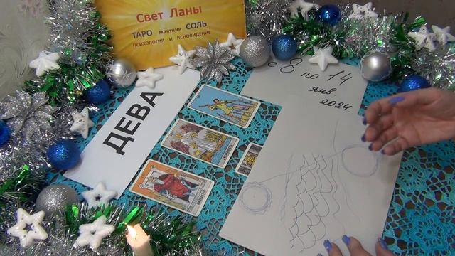 6 - ДЕВА - прогноз ТАРО - с  08.01.2024г. по  14.01.2024г. + Послание от Высших Сил.