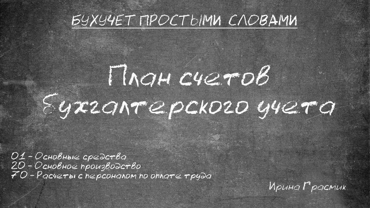 План счетов бухгалтерского учета. Классификация счетов