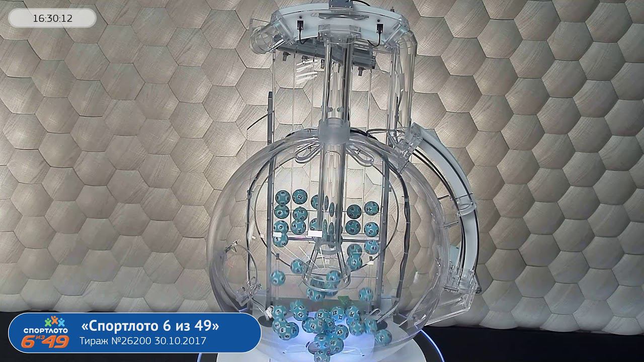 Столото представляет | Лотерея «Спортлото 6 из 49». Тираж № 26200 от 30.10.2017 г.