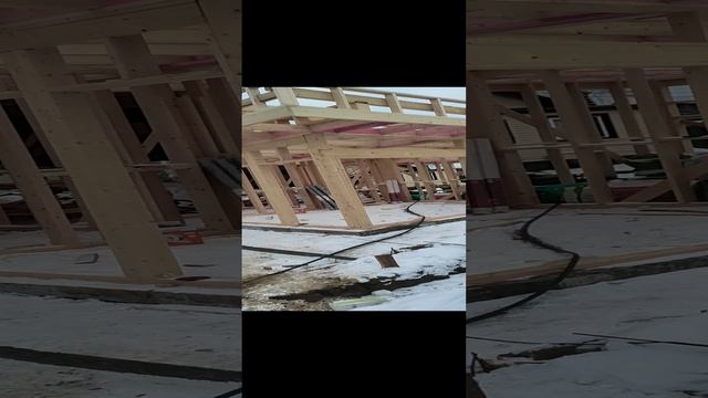 Продолжили строительство каркасного Хай-тек дома