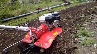 Фрезерование сильно уплотноенного участка старого поля и участка целины.