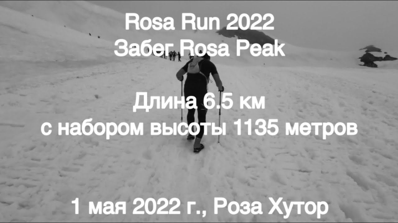 Rosa Run 2022. Забег Rosa Peak. 6.56 км с набором 1132 метра за 01.26:34