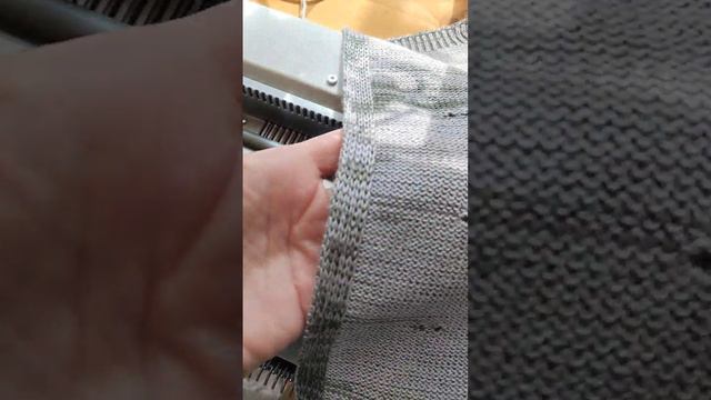 Длинный шарф репс п/ш на вязальной машине Silver Reed