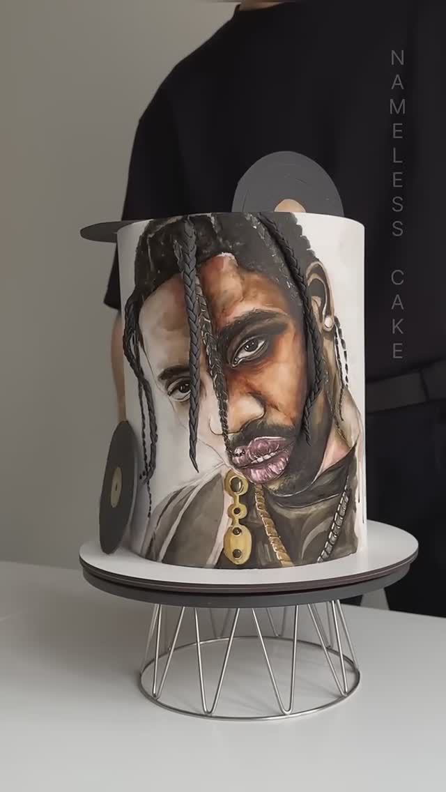 (94) Торт для поклонника Трэвис Скотта 😊 #cake
