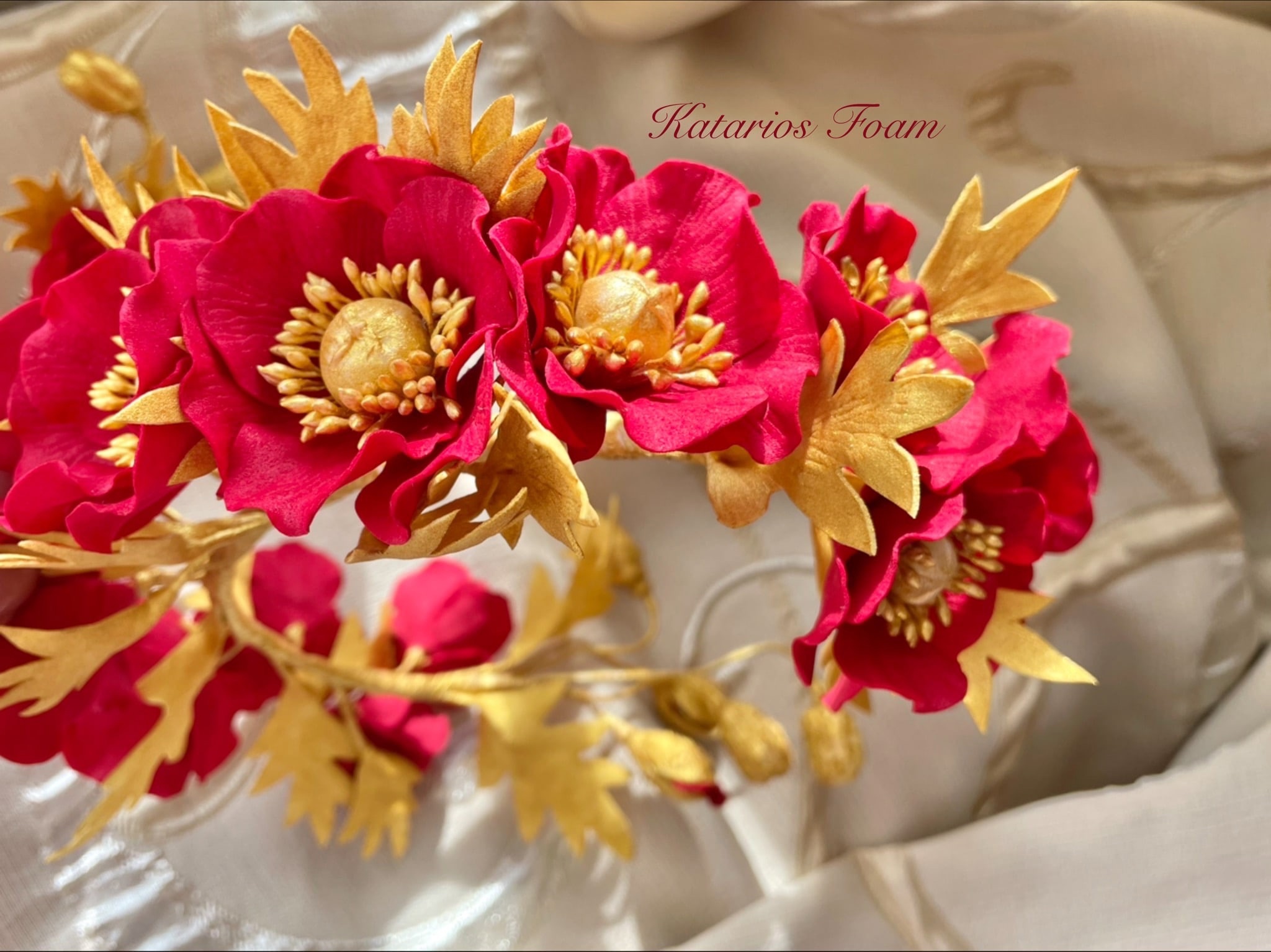 Золотые маки из фоамирана/ Golden poppies from foamiran