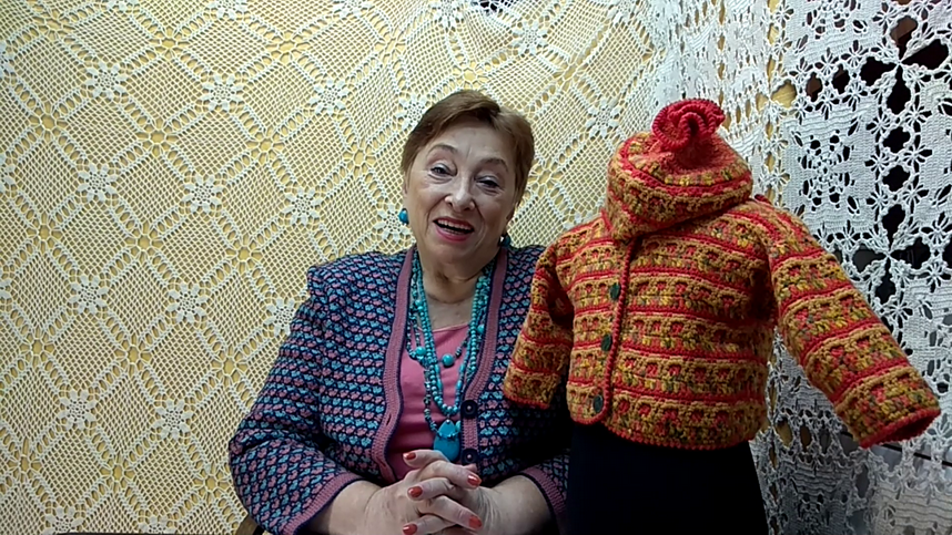 Цветное вязание и шапочка "Калинка". Мастер-класс по вязанию крючком от О. С. Литвиной.