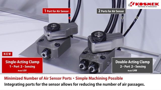 Зажимы поворотный LGV  и боковой LJV с подтверждением действия【KOSMEK】.mp4