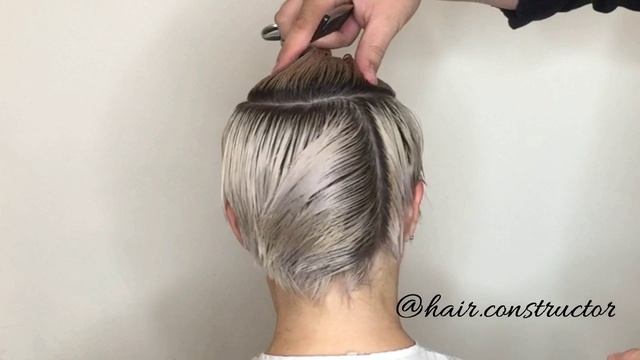 PIXIE КОРОТКАЯ СТРИЖКА С КОРОТКОЙ ЧЕЛКОЙ - ВЕРТИКАЛЬНАЯ ГРАДУИРОВКА" ОСНОВЫ ПОСТРОЕНИЯ ФОРМ"Урок 6