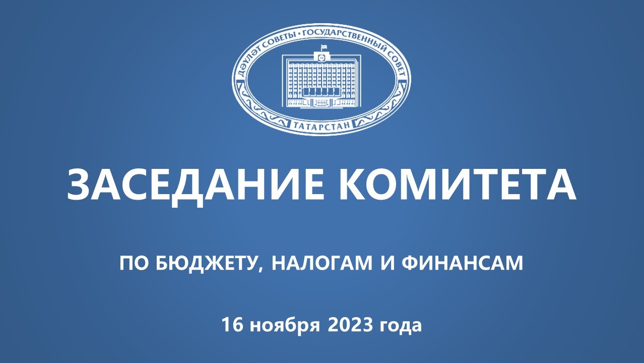 16.11.2023 Заседание Комитета ГС РТ по бюджету, налогам и финансам