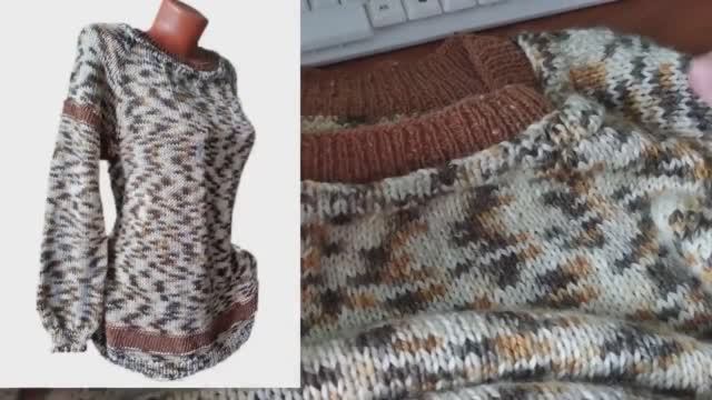 Джемпер спицами из бобинной пряжи: подробный мастер-класс