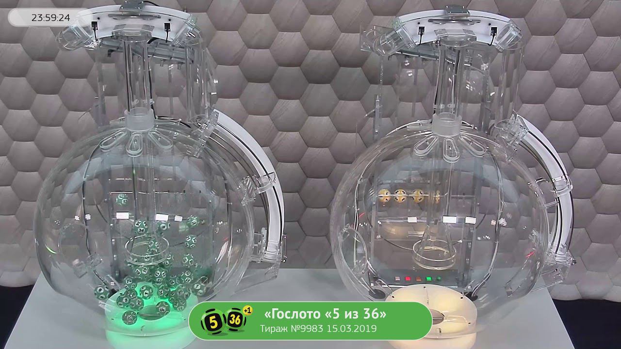 Столото представляет | Лотерея «Гослото «5 из 36». Тираж №9983 от 15.03.2019 г.