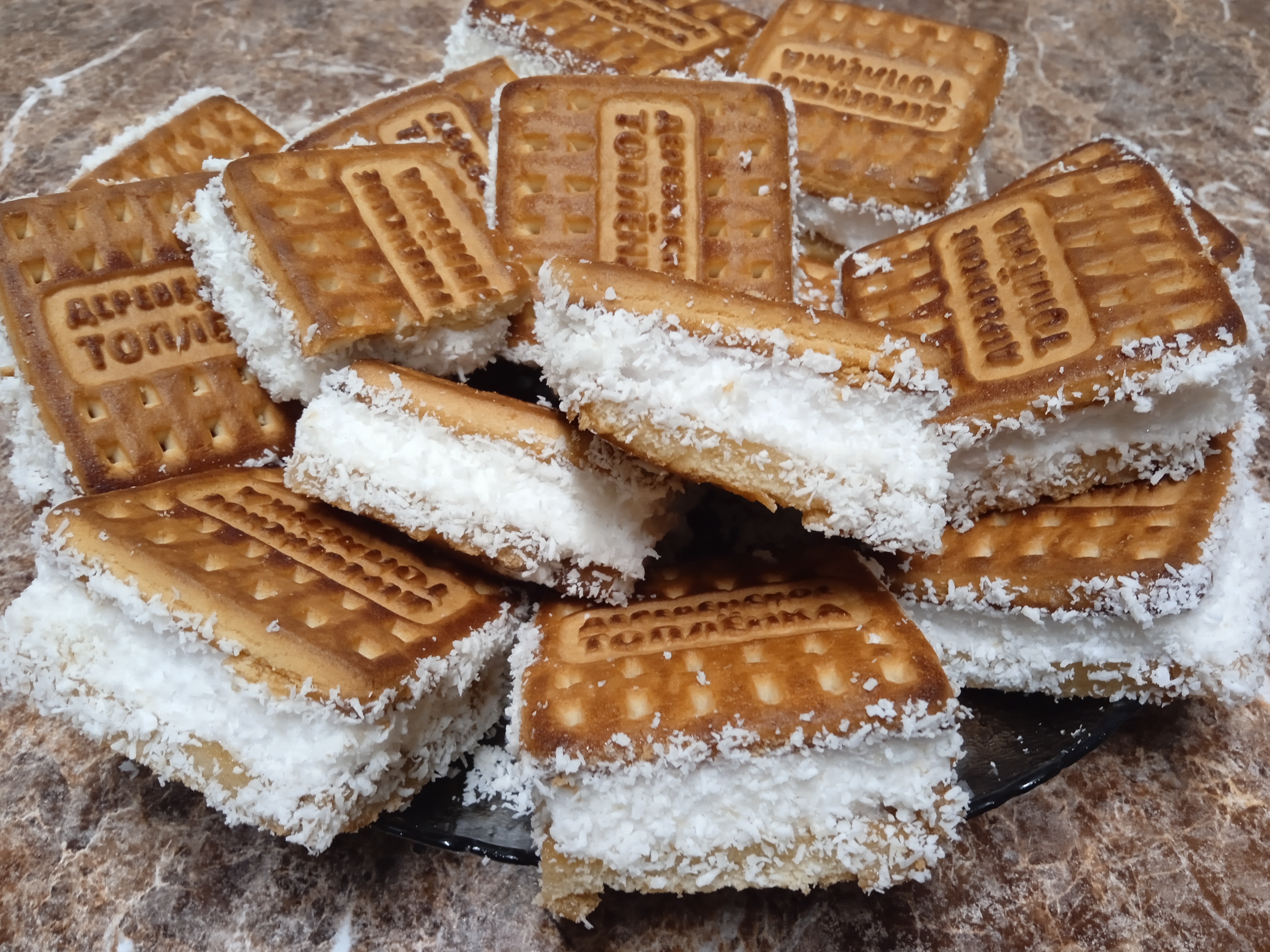 Пирожное "Птичье молоко" из печенья