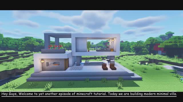 Minecraft - How to build modern house_villa