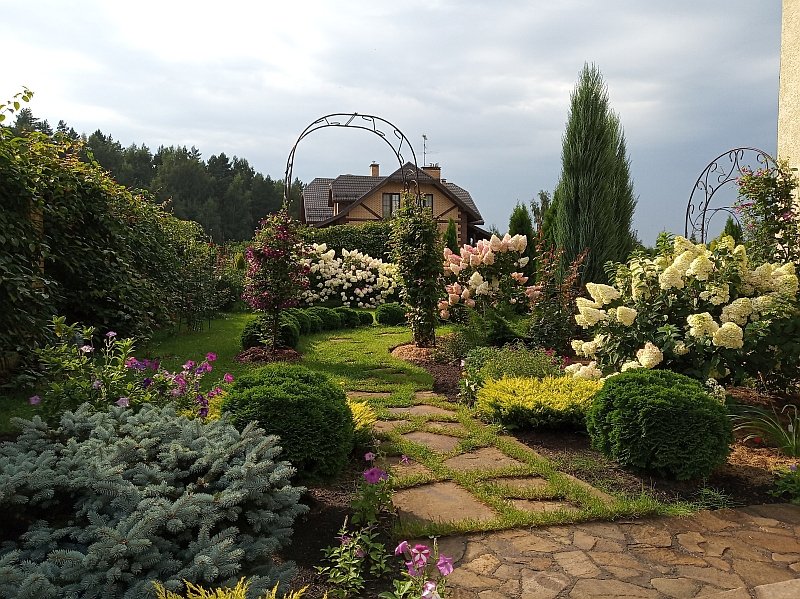 Ландшафтный дизайн участка 15 соток, 2021 год