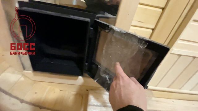 Квадро 5х2,5 вход сбоку 2 помещения топка в комнате отдыха